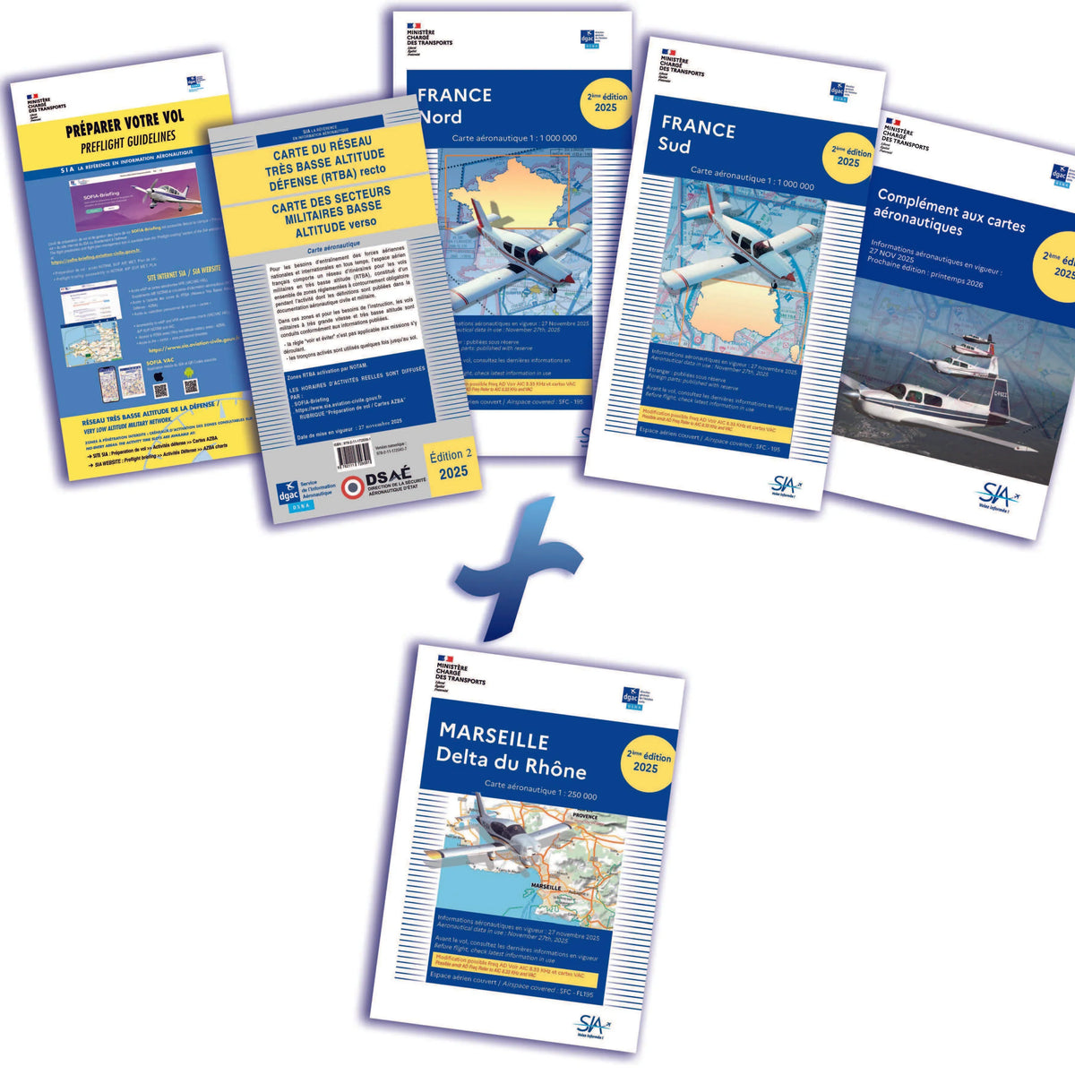 Pochette VFR 2025 2e édition+ Carte Marseille - La Boutique du Pilote ...