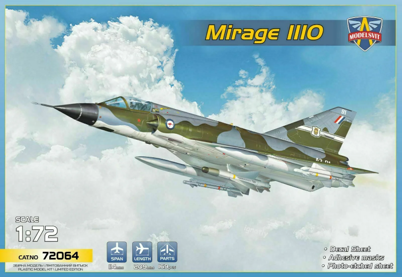 Maquette Mirage III O échelle 1/72 - Modelsvit – LA BOUTIQUE DU PILOTE