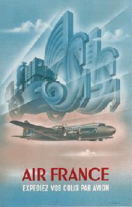 Affiche Musee Air France 50 cm x 70 cm 308 EXPEDIEZ VOS COLIS PAR AVION ...