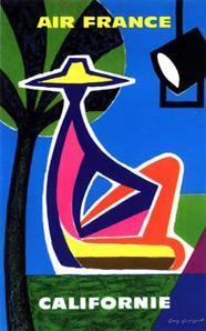 Affiche Musee Air France 63 cm x 100 cm 107 AIR FRANCE CALIFORNIE - La ...